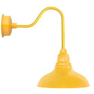 8" Dahlia LED Barn Light with Sleek Arm in Yellow - Bed Bath & Beyond ...