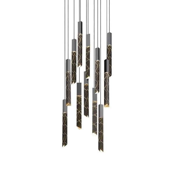 Sonneman Lighting Trinity 12-light LED Polished Chrome Round Cluster ...