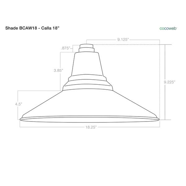 Cocoweb Calla Jade 18-inch LED Pendant Light with Mahogany Bronze ...