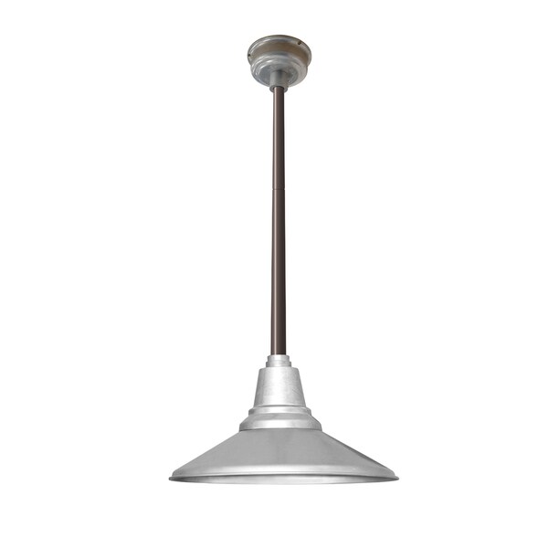 Peony LED Mahogany Bronze 12-inch Pendant Light With Galvanized Silver ...