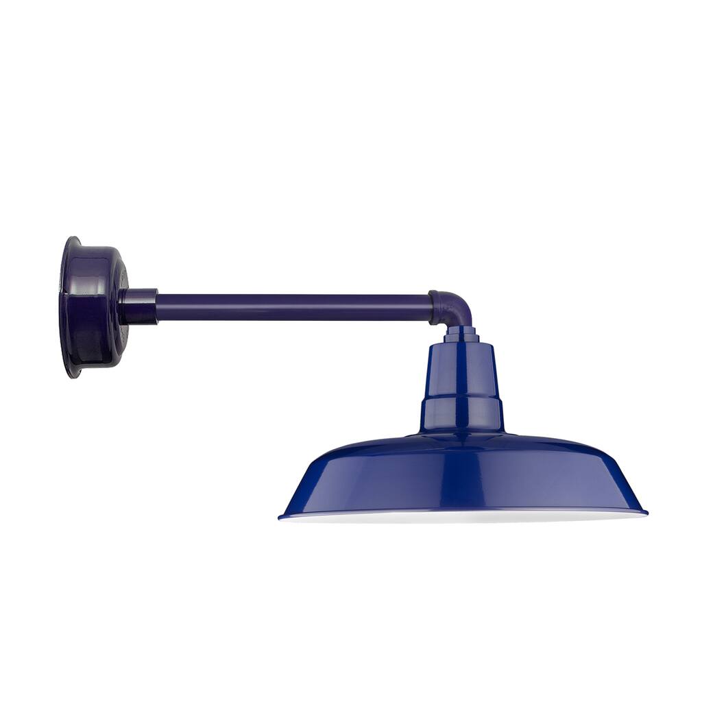 16" Oldage LED Barn Light with Metropolitan Arm in Cobalt Blue ...