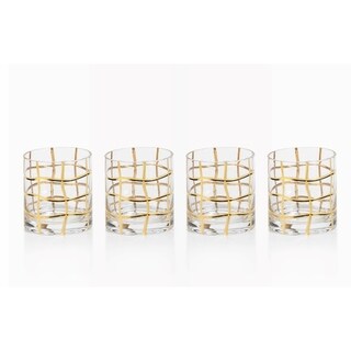 Old Fashioned Glass, Groove Design (Set of 4) - Bed Bath & Beyond ...