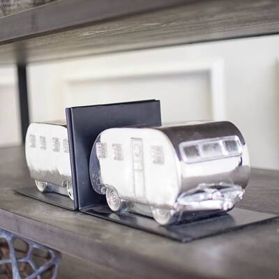 Mercana Shasta Silver Resin Camper Bookends (Set of 2) - 159 ...