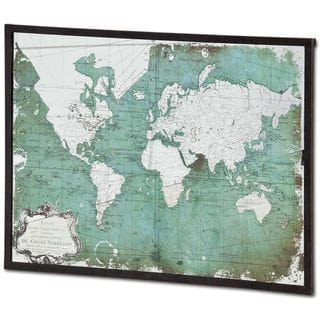 Mercana Providencia Framed 'Map of the World' Wall Art - Bed Bath ...