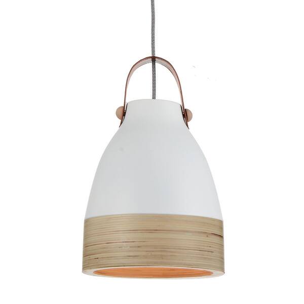 9" Norcia LED Pendant Light in White - Bed Bath & Beyond - 16723483