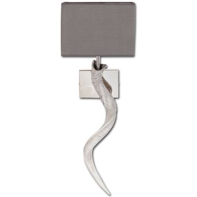 Mercana Shandi White Resin/Chrome Sconce - Overstock - 16732232