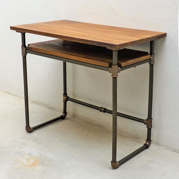 Berkeley Modern Industrial Pipe Desk with Lower Shelf - Bed Bath ...