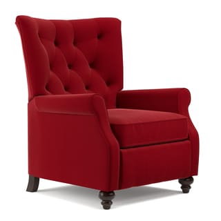 Copper Grove Kamoya Ruby Red Velvet Push Back Recliner Chair - Bed Bath ...