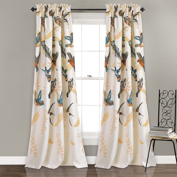 Lush Decor Bird Breeze Room-darkening Window Curtain Panel Pair - Bed ...