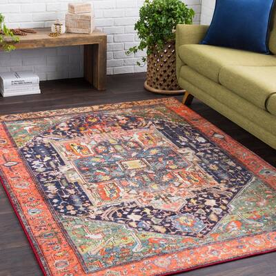 Haute Hali Multi Soft Vintage Floral Area Rug - 2' x 3' - Overstock ...