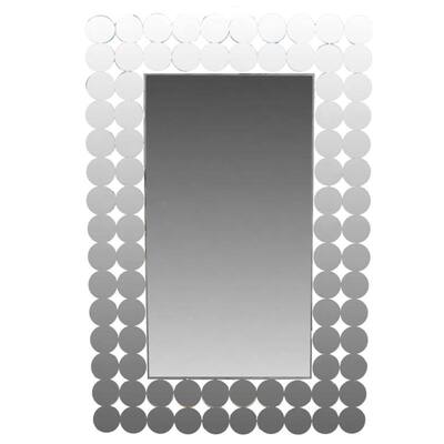 Benzara Grey Wood-framed Wall Mirror - Overstock - 16767347