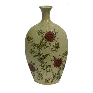 Essential Decor & Beyond Classic Floral Ceramic Floor Vase EN30863 ...