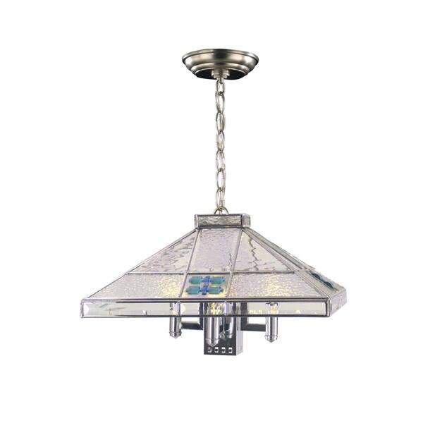 Springdale 18"W Blue Fused 3-Light Hanging Fixture - Bed Bath & Beyond ...