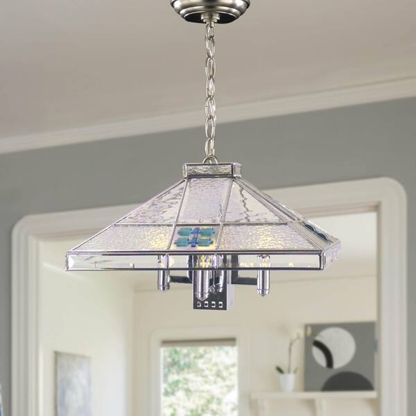 Springdale 18"W Blue Fused 3-Light Hanging Fixture - On Sale - Bed Bath ...