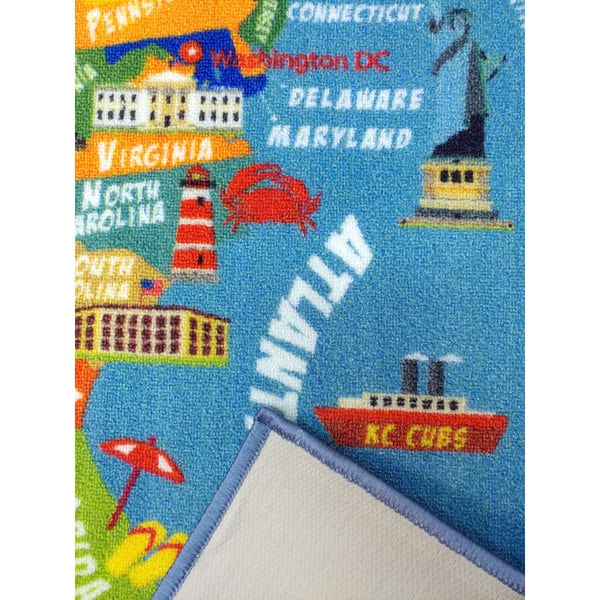KC Cubs USA Geography Map Educational Area Rug - Bed Bath & Beyond ...