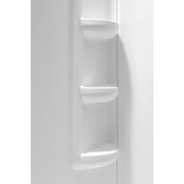 ANZZI Lex-Class 60" x 36" x 74" 2-Piece DIY Friendly White Corner ...
