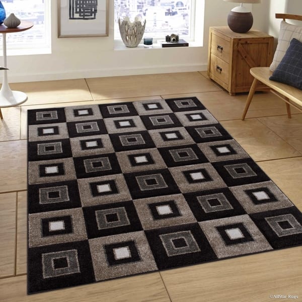 grey square rug
