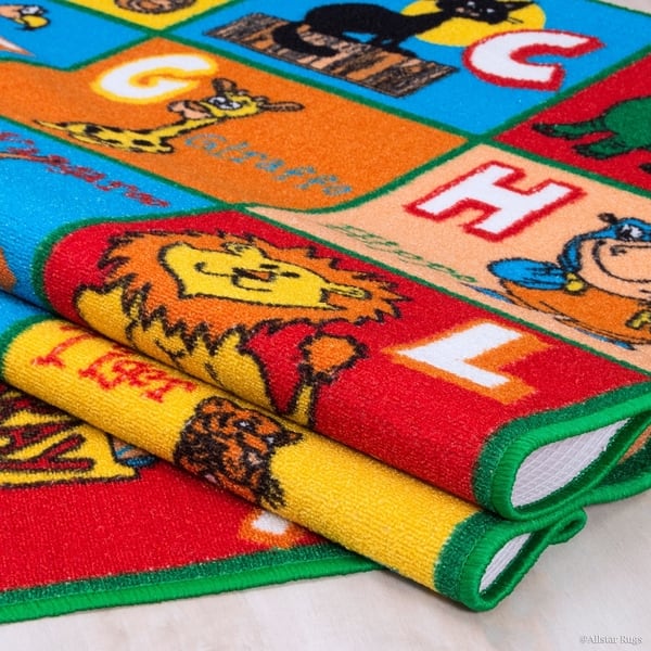 Allstar Kids Learn Alphabet Letters with Animals Rug - On Sale - Bed ...
