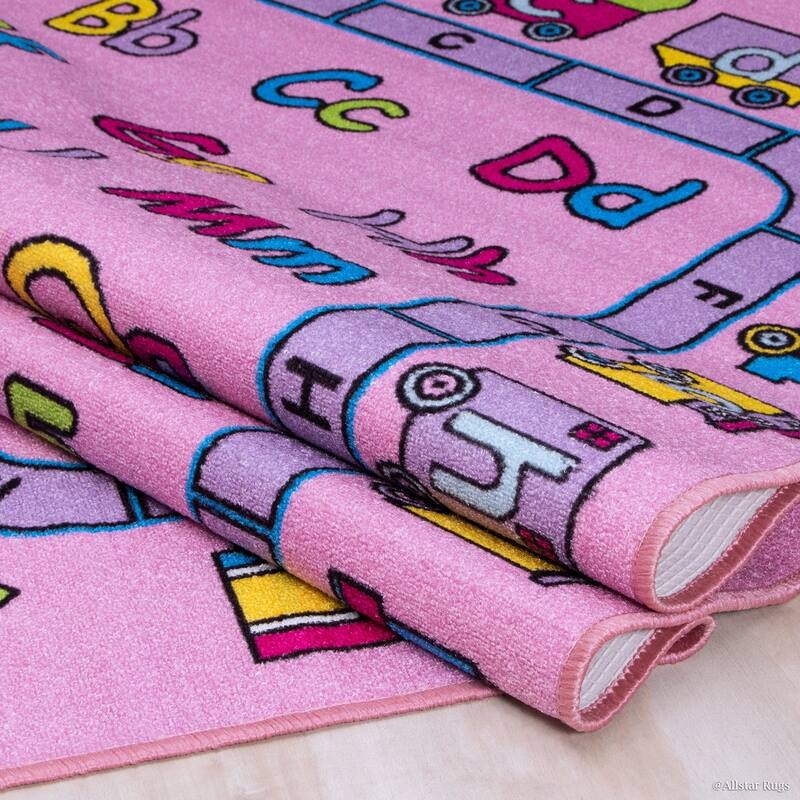 Allstar Kids Learn Alphabet Letters/ Numbers Train Rug - On Sale - Bed ...