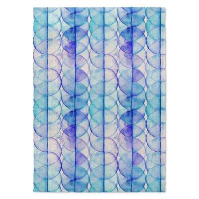 Kavka Designs Cold Circles Blue Area Rug ( 3'X5' ) - 3' x 5 ...