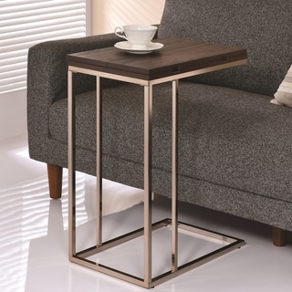 Modern Design Expendable Swivel Flip Top Accent Table with Chocolate ...