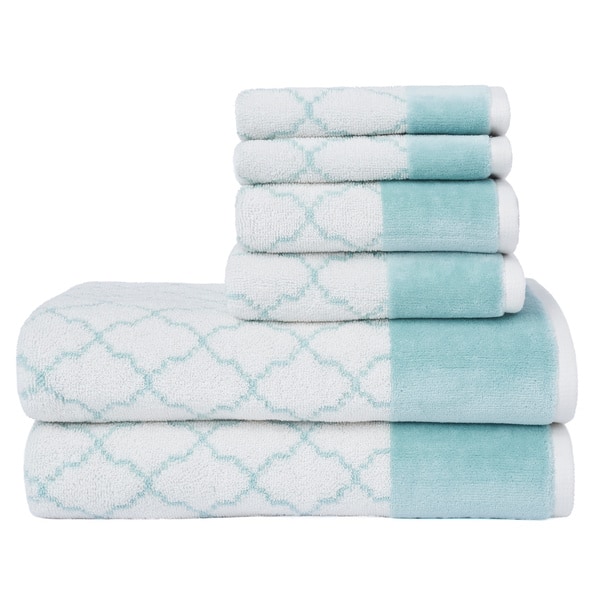 LOFT by Loftex Lattice Luxe 6-Piece Towel Set - Bed Bath & Beyond ...