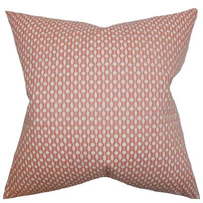 Orit Geometric Floor Pillow Red - Overstock - 16938522