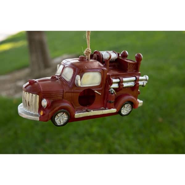 Alpine Hanging Fire Truck Birdhouse, 5 Inch Tall - Bed Bath & Beyond ...