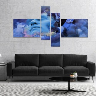 Designart "Game Of Dream Woman Sleeping" Abstract Canvas Wall Art Print ...