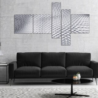 Designart "Small 3D White Prickly Design" Abstract Canvas Art Print ...