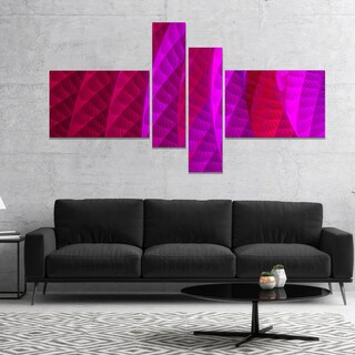 Designart "Layered Pink Psychedelic Design" Abstract Canvas Art Print ...