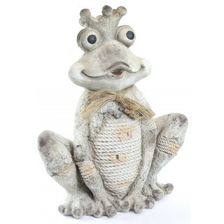 Alpine Frog Statue with Rope Wrapped Design , 21 Inch Tall - Bed Bath ...