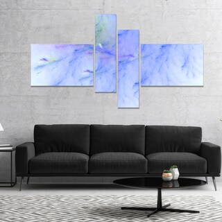 Designart "Light Blue Veins of Marble" Abstract Wall Art Canvas - Bed ...