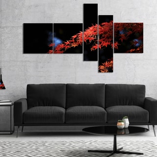 Designart "Fall Foliage of Maple Leaves" Abstract Canvas Art Print ...