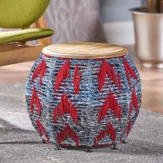 Ryker Solid Mango Wood Round End Table by Christopher Knight Home - Bed ...