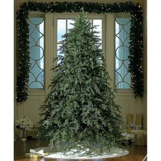 7.5' Pre-Lit Downswept Hunter Fir Full Artificial Christmas Tree - Warm ...