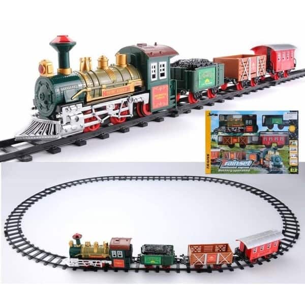 12-Piece Battery Operated Lighted & Animated Continental Express Train ...
