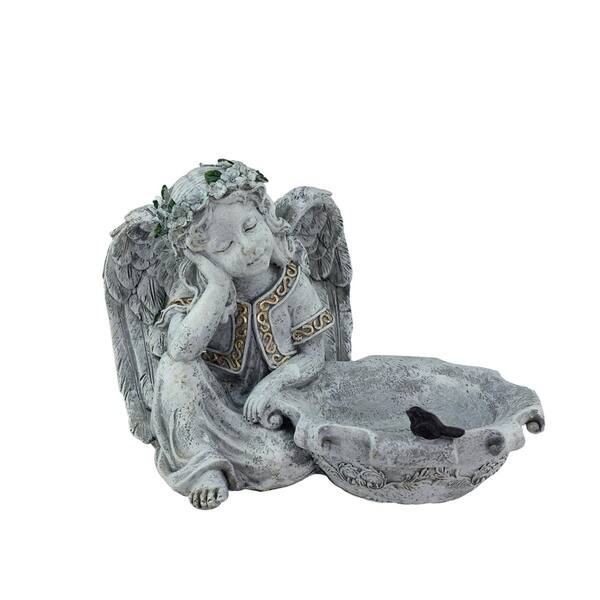10" Heavenly Gardens Distressed Resting Angel Outdoor Patio Garden ...