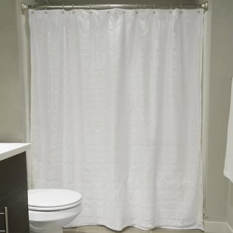 White Diamond Lace Shower Curtain - Overstock - 17006768