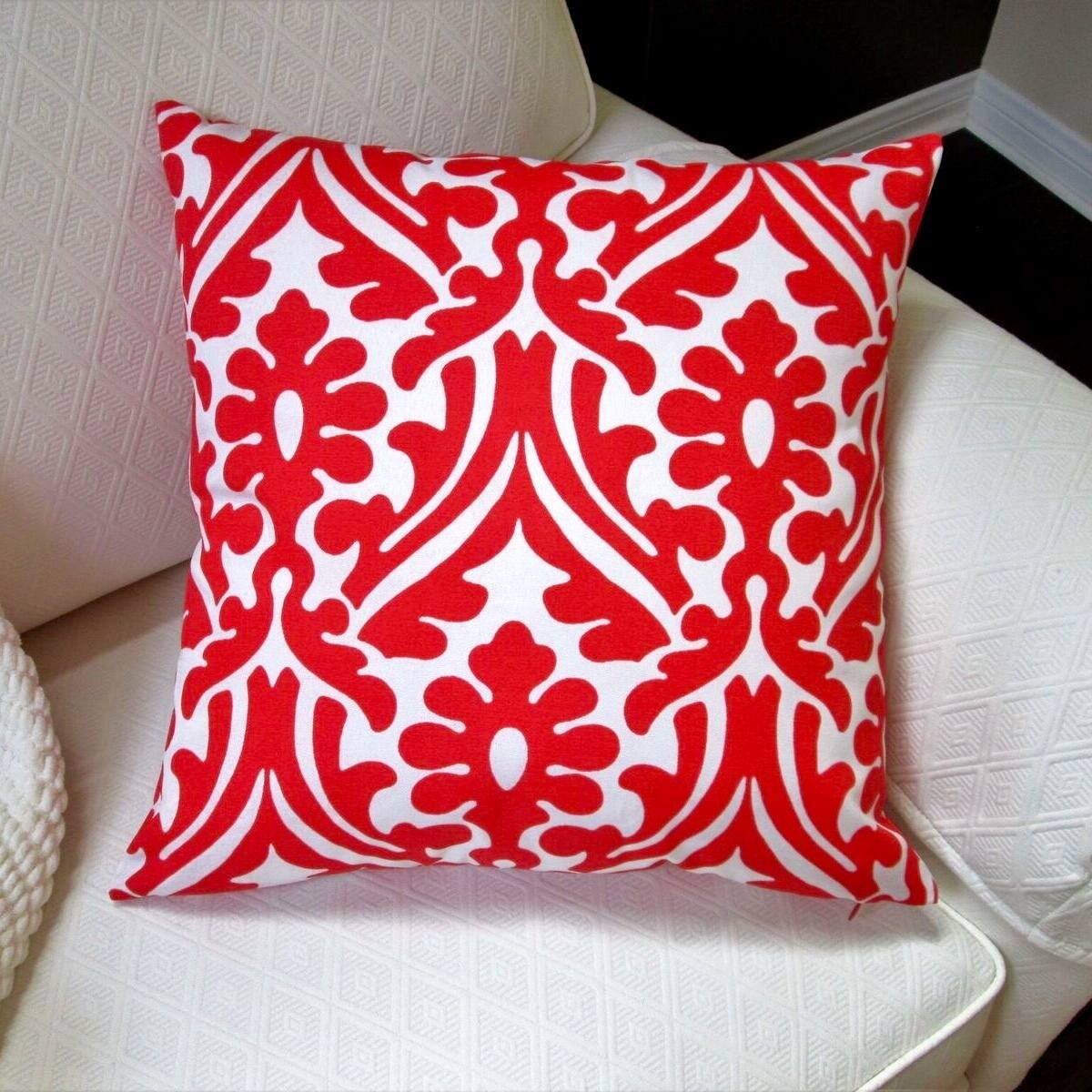 Artisan Pillows 18 Inch Indoor Outdoor Modern Geometric Damask In