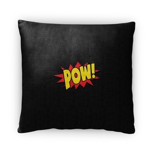 Kavka Designs black/ red/ yellow pow throw pillow - Bed Bath & Beyond ...
