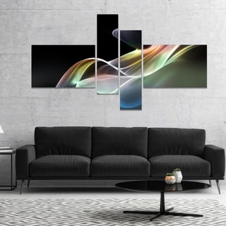 Designart "Abstract Smoke Reflection" Abstract Canvas art print - Bed ...