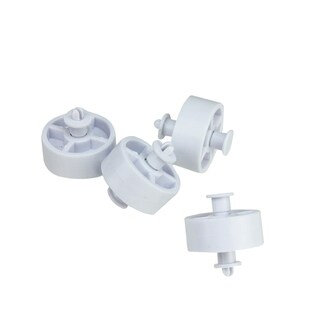 Pack of 4 Plastic Replacement Wheels for Swimming Pool Vacuums - White ...