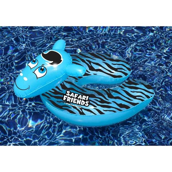 24" Water Sports Safari Friends Inflatable Blue Zebra Split Ring ...