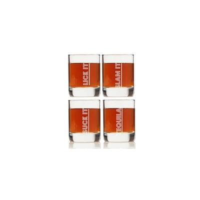 Lick, Slam, Suck It Tequila Rock Glasses (Set of 4) - Overstock - 17028865