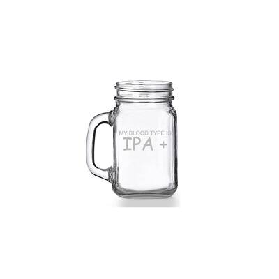 My Blood Type Is IPA Plus Mason Jar Mug (Set of 4) - Overstock - 17029619