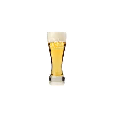 Relax We're All Crazy Pilsner Beer Glass (Set of 4) - Overstock - 17030834