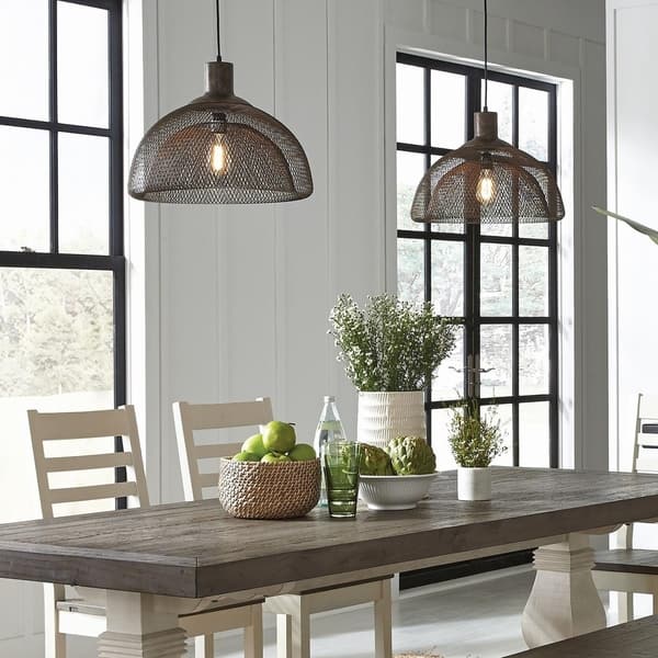 Polaris 18 inch Mesh Pendant by Kosas Home - On Sale - Bed Bath ...