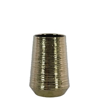 Urban Trends Ceramic Round Vase with Combed Design Body in ...