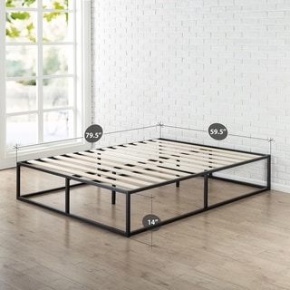 Porch & Den McAlpin 12-inch Heavy Duty Metal Platform Bed Frame Grey ...